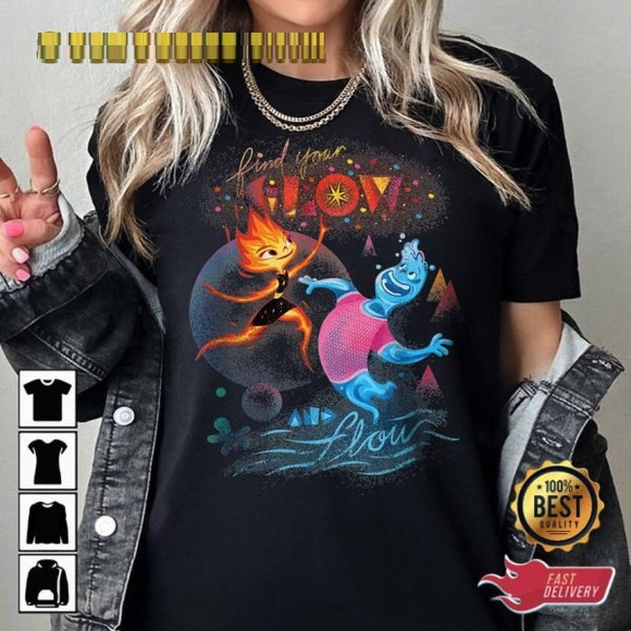 Shirts | Disney Elemental Ember Lumen Wade Ripple Movie Unisex Tshirt ...